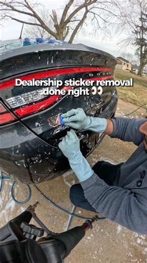 Dealership Sticker Removal & Paint Polishing | Mobile Detailing in Minooka IL #detailing #satisfying