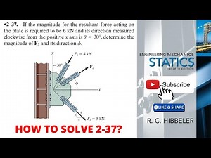 2-37 hibbeler statics chapter 2 | hibbeler statics | hibbeler