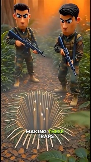 Hidden Jungle Traps Used in the Vietnam War🙋#shorts#VietnamWar#WarHistory#MilitaryHistory