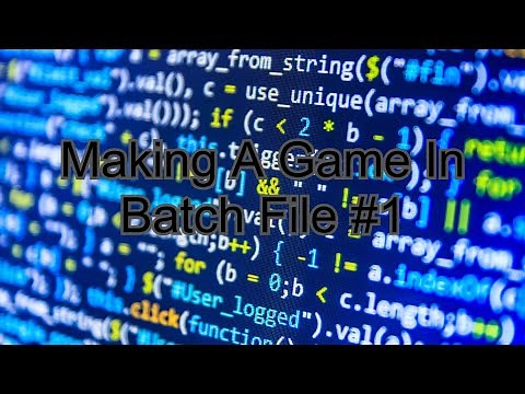 Making A Complex Game In Batch FIle | CMD