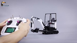 JX Model 1/14 E20 RC Hydraulic Excavator 4-Way Reversing Valve Mini Remote Control Digger Sound System Motor Servo ESC Hobby Grade Model