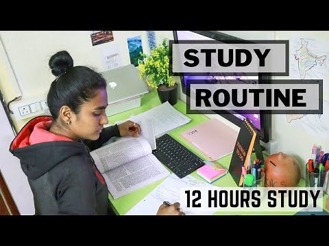DAILY STUDY ROUTINE of a UPSC Aspirant | 12 hours of study ( 9 AM to 3 AM ) | Exploring dreams