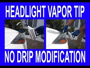Headlight acetone vapor treatment application tip