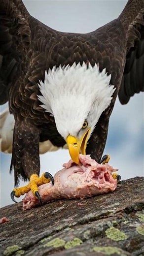 Eagle Eating Chicken