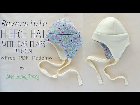 Kids Fleece Hat with Ear Flaps ~FREE pattern~