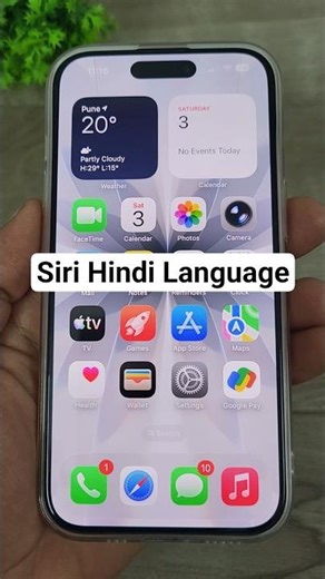 siri hindi language setting #shorts