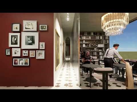 Luxury Cafe & Cocktail Bar Interior Design | Modern Romantic Concept