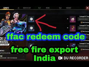 FFac redeem code free fire export India