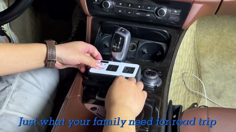 200W Car Power Inverter, DC 12V to 110V AC 6 in 1 Car Charger Adapter with 20W USB-C [PD] & 18W USB-A [QC], Dual USB/AC Outlet, Car Plug Adapter Outlet for Laptop, Road Trip Essential, Orange