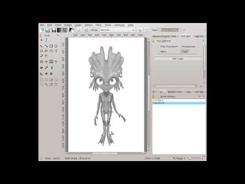 Cage Transform in Krita