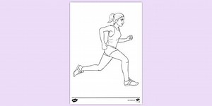 Jogging Colouring Sheet