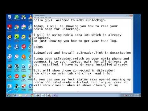 How To Read Nokia SL3 Hash with USB