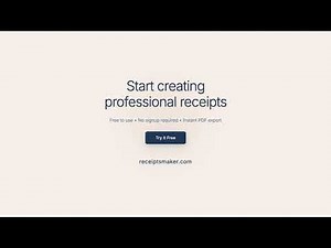 Receipts Maker Presentation Video