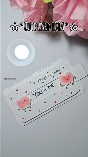 Cute Card Idea🎀✨️ #aestheticdiy #diycrafts #easycardmaking #diy #forhim #withlove #birthdaycard
