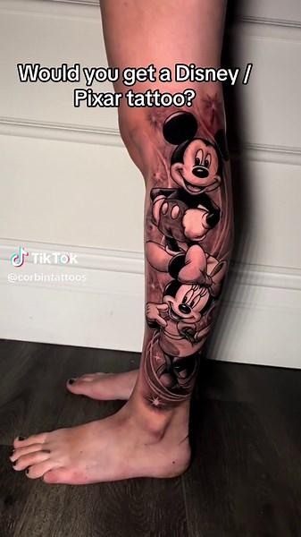 Mickey & Minnie Mouse Tattoo | Disney/Pixar Leg Sleeve