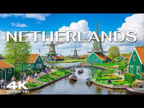 Netherlands Scenic Landscapes 4K 🇳🇱 | Canals, Countryside & Coastal Views