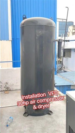 air compressor and refrigerant dryer installation commissioning done #electrica #aircompressor #dry