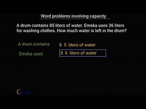 Word Problem Involving Capacity