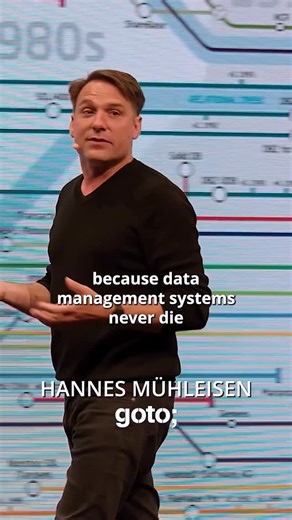 GOTO Conferences on Instagram: "„Data Management Systems Never Die – IBM Db2 Is Still Going Strong“ @hfmuehleisen 🗣️ Check out the full #GOTOTalk „A Short Summary of the Last Decades of Data Management“ with Hannes Mühleisen on YouTube: https://youtu.be/-wCzn9gKoUk https://www.youtube.com/GOTO- #GOTO #GOTOcon #SoftwareEngineering #DuckDB #Data #DataManagement #HistoryOfDataManagement #IBMDB2 #Oracle #SQL #MapReduce #Hadoop #MongoDB #Cassandra #ApacheSpark #ACID #PostgreSQL #HannesMuehleisen #Fe