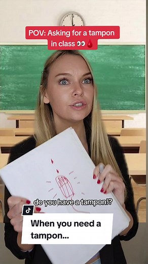 Asking for a tampon in class 🤷🏼‍♀️ #relatable #periods #periodatschools #fyp #periodbelike #tampon