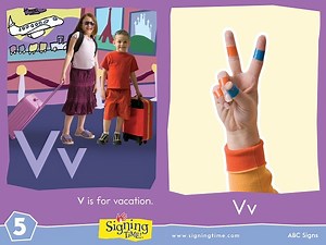 Learn how to sign the letter V - SigningTime Dictionary