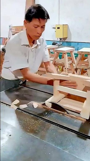 The process of making a wooden stool