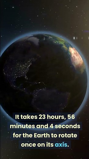 How long it takes the earth to rotate on it axis...