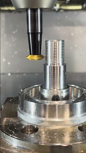 Thread milling #cnc #machine #cncmill #machining #treading #thread #cncmilling #manufacturing