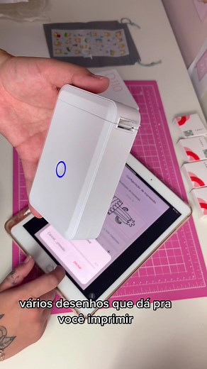 Mini Impressora térmica da shopee ✨ #impressoratermica #miniimpressoratermica