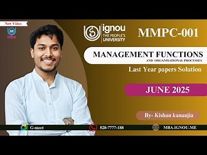 MMPC 001 Last Year Paper Solved | RAPID Revision | JUNE 2025 IGNOU | FULL VIDEO | Kishan Kanaujia