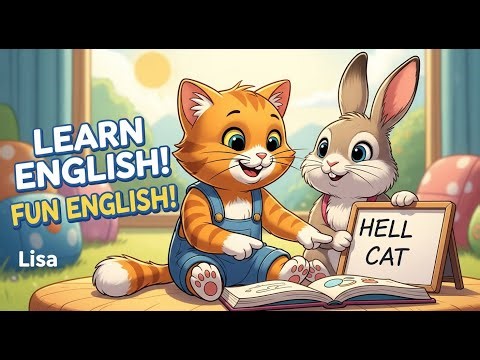 Watch Lisa the cat and the rabbit learn English: Cutest Language Class Ever!