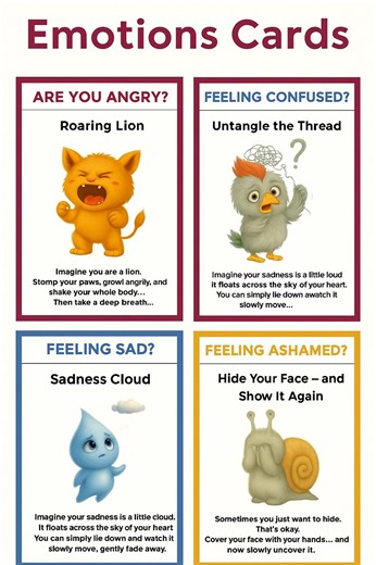 100 Emotion Cards Printable Toolkit for Parents Calm Down and Emotional Support for Kids - Etsy