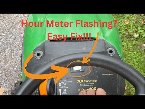 Hour Meter Flashing, Blinking on your John Deere Lawn Tractor 100 Series. How to reset. D130..