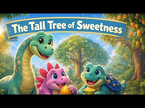 🦕 DINOSAUR Story About Sharing: "The Tall Tree of Sweetness" | Friendship Cartoon for Kids