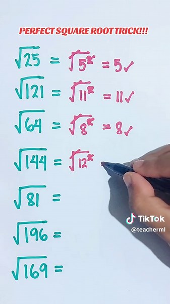 Perfect Square Root Trick Explained