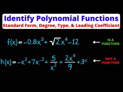 Identify Polynomial Functions - Degree, Type, & Leading Coefficient | Eat Pi