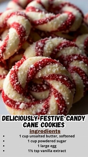 14K views · 62 reactions | Deliciously Festive Candy Cane Cookies |...