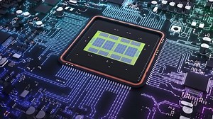 CPU. 새로운 컴퓨팅 기술의 성능을 보여주는 애니메이션