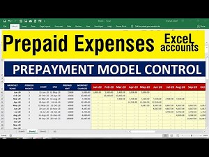prepaid expenses worksheet in excel | prepayments and accruals schedule excel