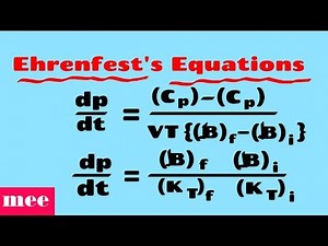 Derive Ehrenfest equation of thermodynamics