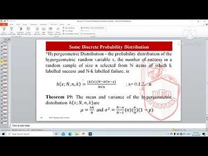 Hypergeometric and Multivariate Distribution