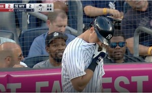 Pitcher vomitó en el Angels vs Yankees con Kevin Durant en primera fila