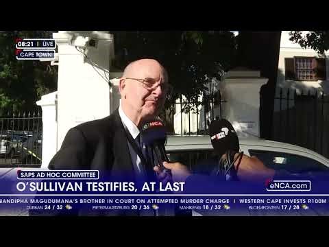 Paul O'Sullivan arrives at Parliament ahead of Ad Hoc Committee appearance