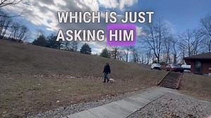 We're working on the off-leash heel command with Sky, teaching the dog to keep the handler's left leg in sight no matter the direction or pace. We're also adding the 'down' command at a distance, which is important for the dog's owner to be able to control the dog in various situations. This is a big exercise on impulse control, as the dog is used to running up to people who are sitting down. Mastering the down-stay will open up more opportunities for the dog's owner to take the dog out. | Julie