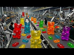 How Millions of Gummy Bears Are Made in an Automated Candy Factory Full Process