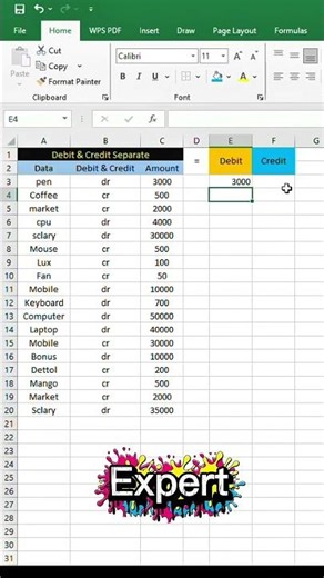 Debit Credit Entry in Excel 🔥 Beginner vs Pro Method | Digital Office Skill