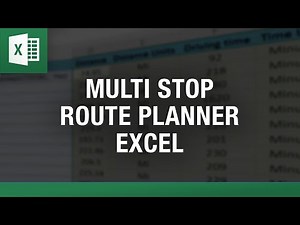 Multi Stop Route Planner in Excel