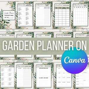 Editable Canva Garden Planner Template - Editable Canva Garden Planner Template - Etsy Canada