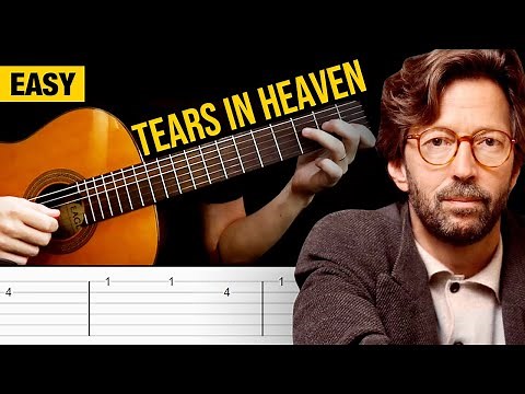 TEARS IN HEAVEN Guitar Tabs Tutorial EASY (Eric Clapton's Vocals)