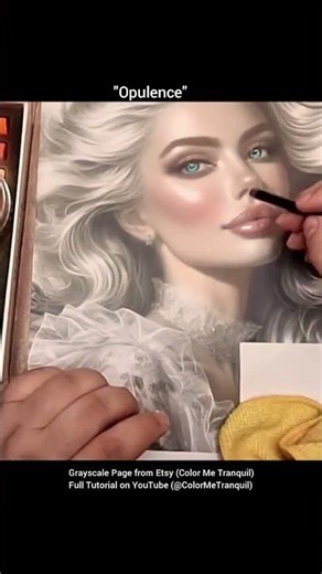 Beautiful Grayscale Coloring ✨ Adult Portrait Art